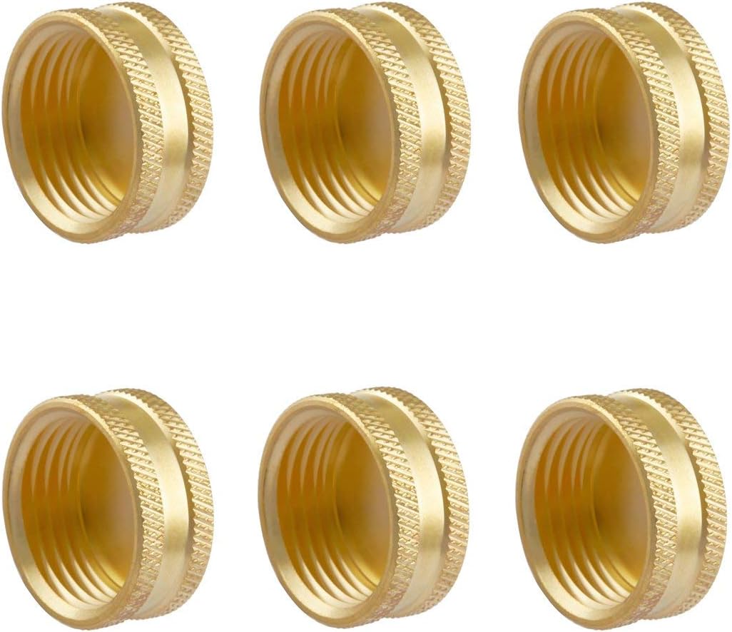 Amazon.com : Litorange (6 Pack Garden Hose Female End Brass Fitting Cap ...