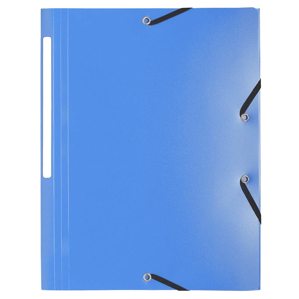 Exacompta 55810E Folder 3 Flaps with Elastic Strap PP 400µ Opaque DIN ...