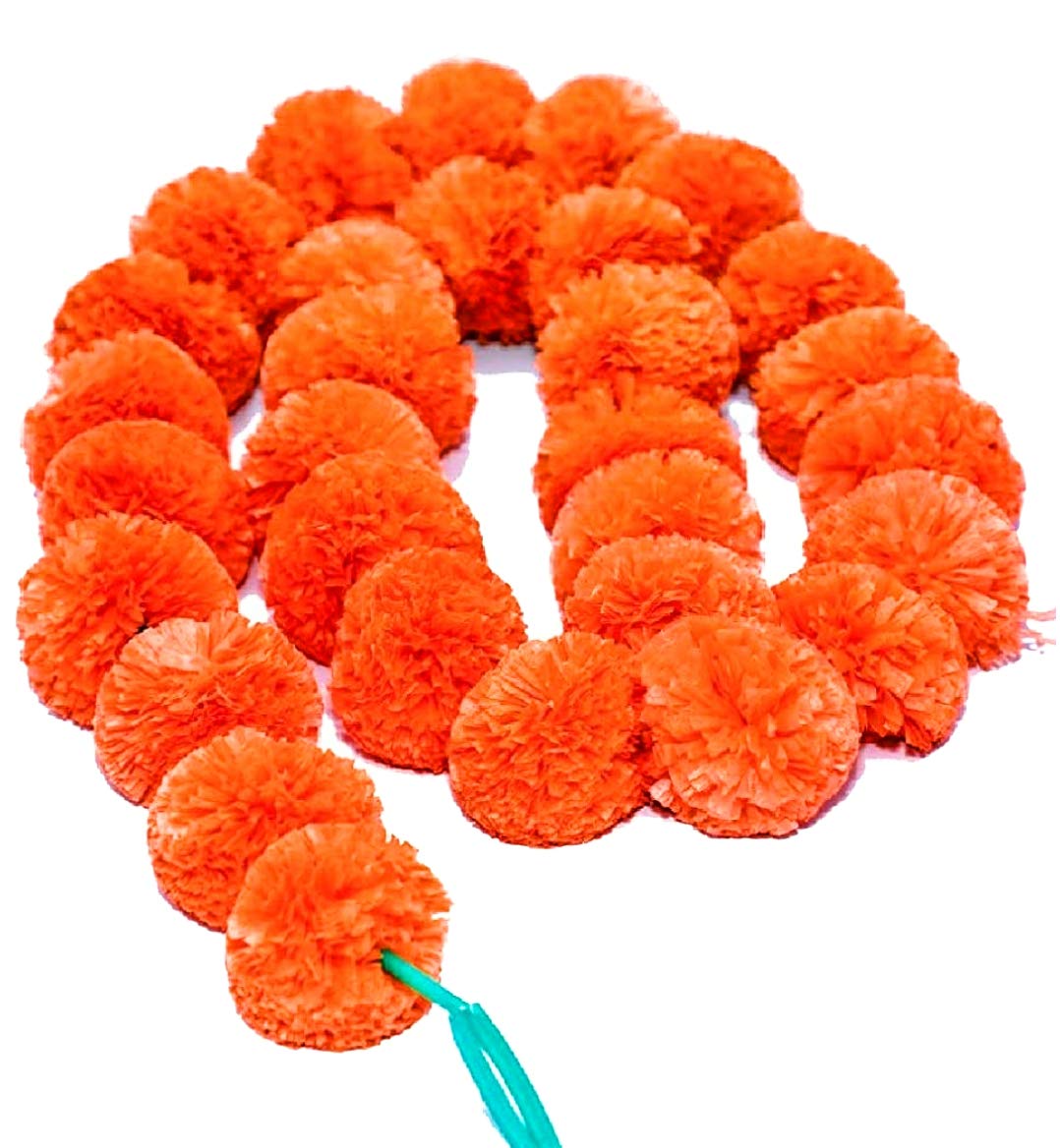 Buy Phool Mala Artificial Genda Phool Marigold Fluffy Flower Garlands ...