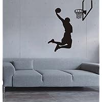 Large-Easy Instant Decoration Wall Sticker Wall Mural Sport Basketball ...