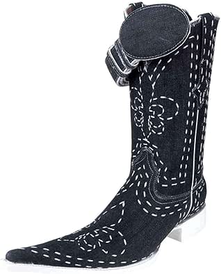 Amazon.com | El General Bota Vaquera (Spcls) Mezclilla ID 25296 CS4 ...