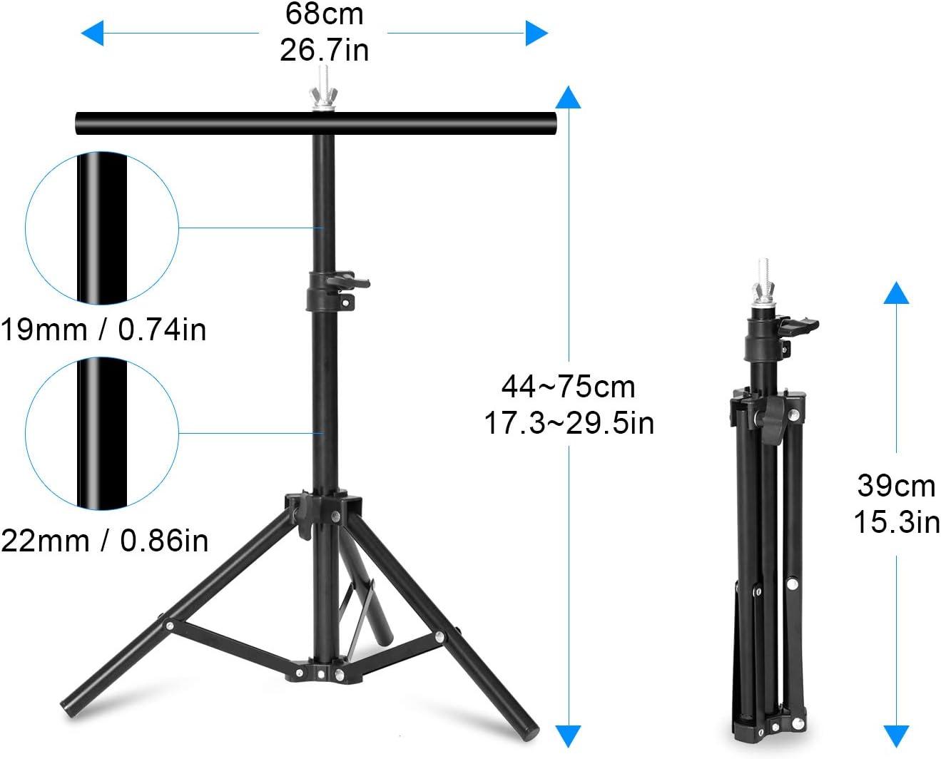 Selens 60×40-75cm Stand Support Retractable Support Stand with Bracket ...