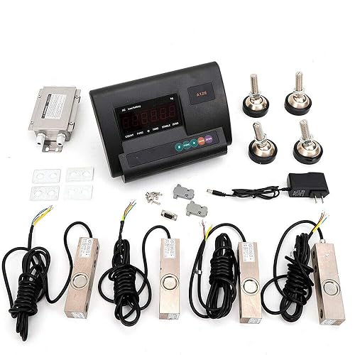 TFCFL 4 x 4410 lb Livestock Scale Kit, Steel Beam Compression Load Cell ...