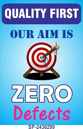 SignageShop SP-2436299 Our aim is zero defect Poster: Amazon.in ...