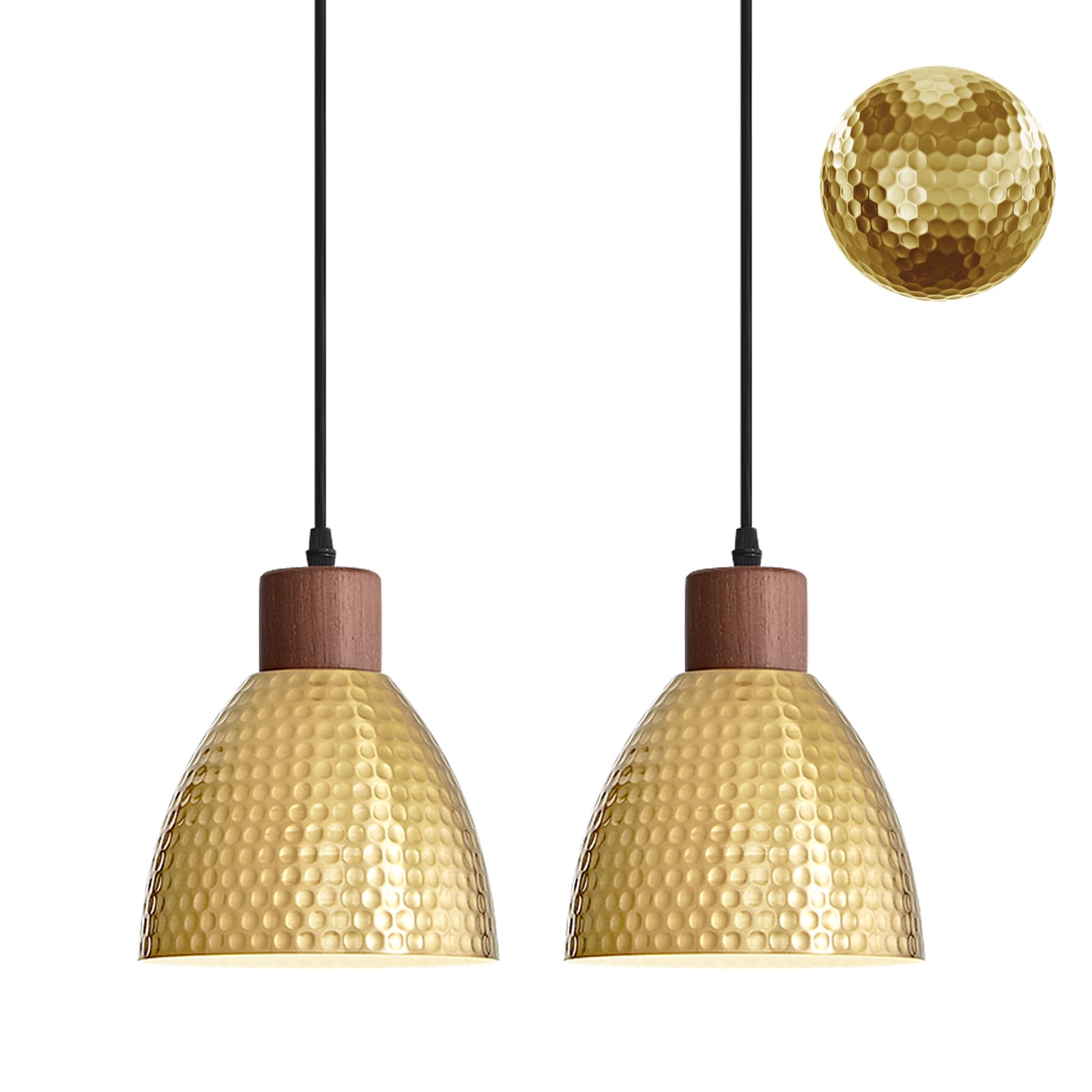 Ziqili 2 Pack Kitchen Pendant Light Fixtures,Farmhouse Pendant Light ...