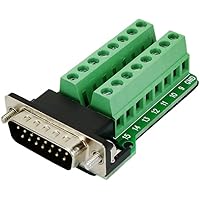 Amazon.com: Avanexpress D-SUB DB15 Male 15 pin to Terminal Breakout Board Connector with Screws ...