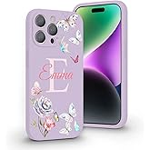 Amazon.com: VNGDA Custom Name & Initial - Yellow Sunflower Flowers - Liquid Silicone Case for ...