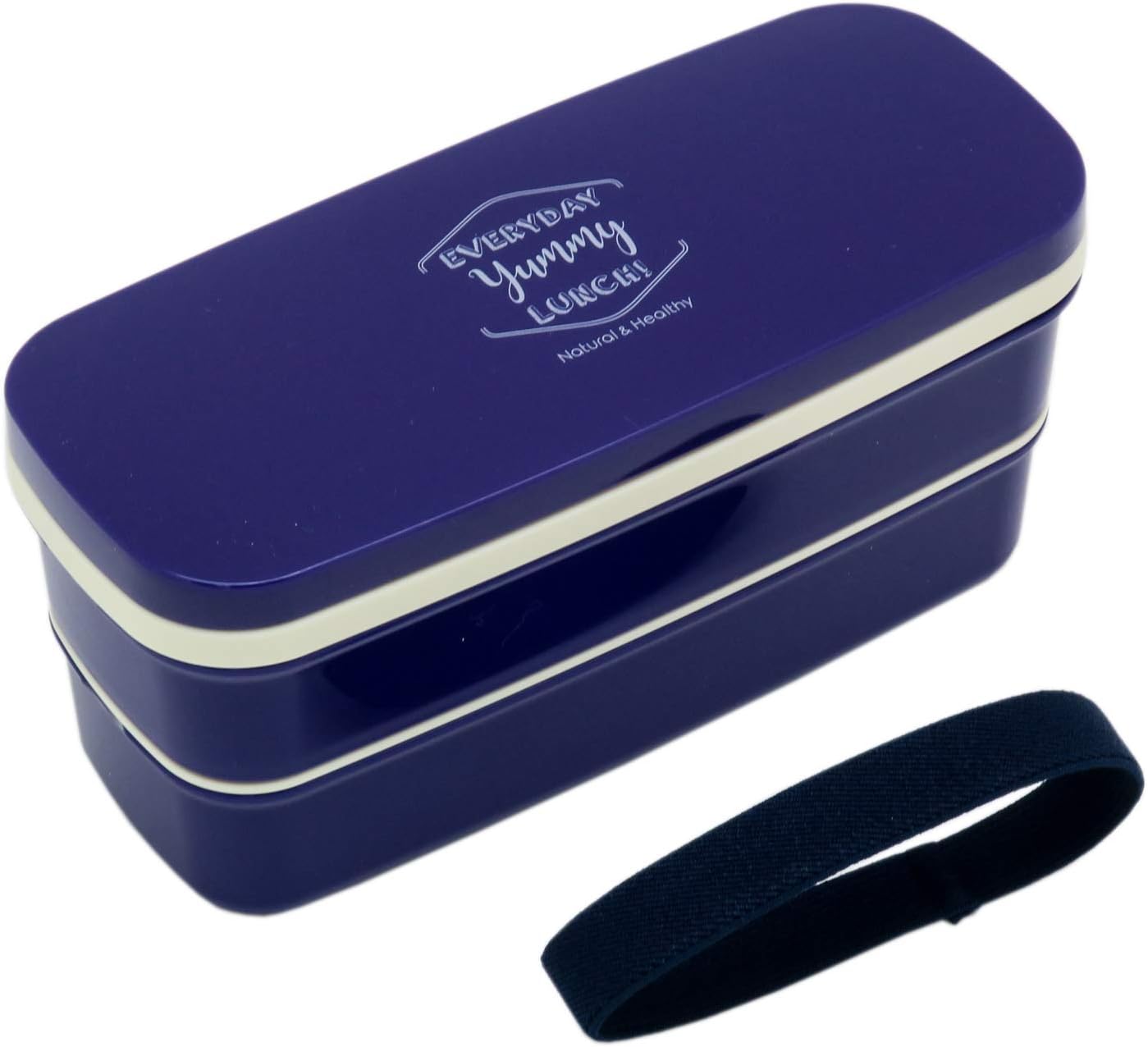 Amazon.co.jp : OSK 弁当箱 EVERYDAY Yummy LUNCH! ネイビー 340ml/300ml ランチボックス 二段 (仕切付) (日本製) PW-28K ...