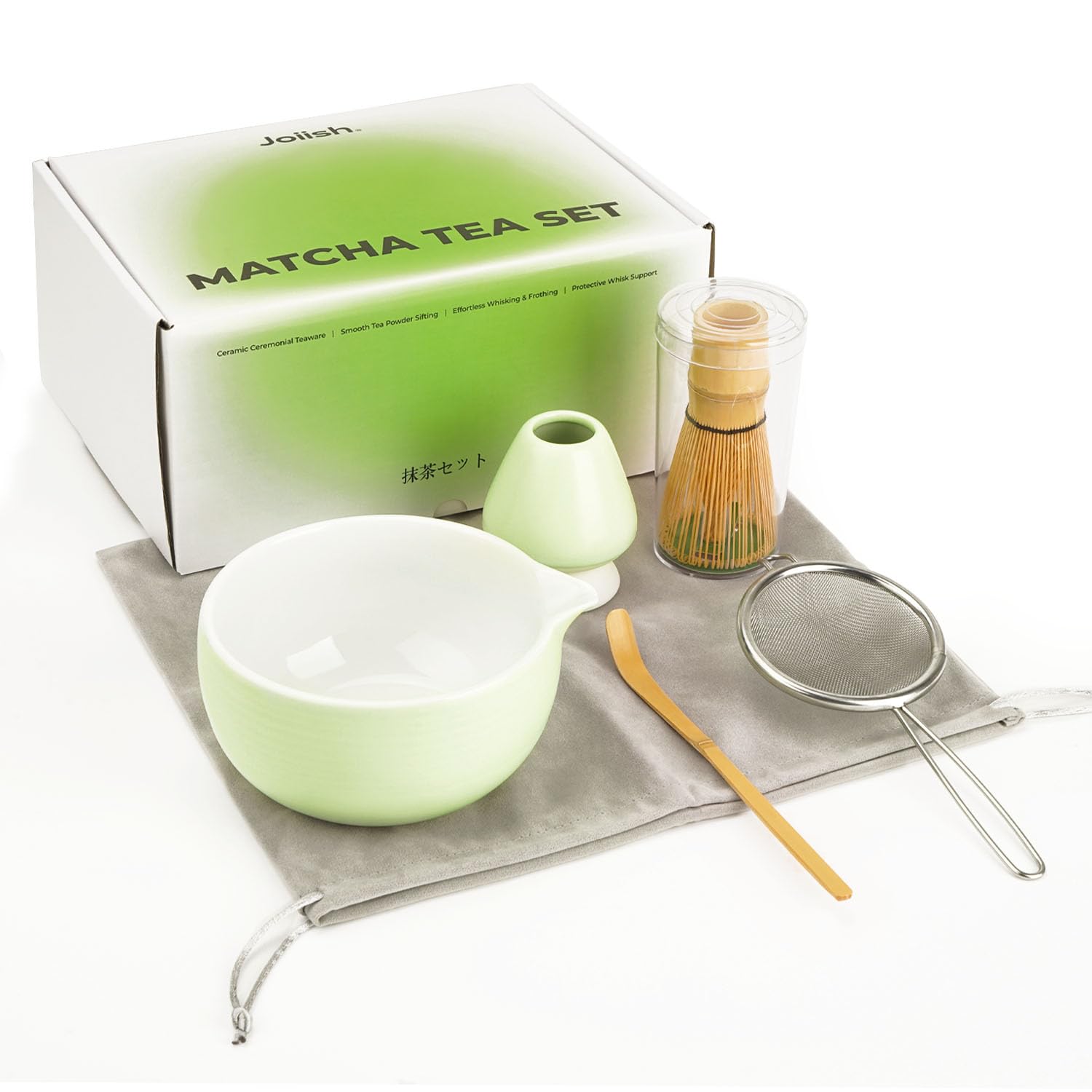 Mua Joiish Matcha Kit Set, Ceramic Matcha Bowl with Spout & Holder ...