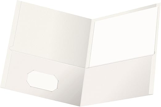 Oxford Twin Pocket Folders, Letter Size, White, 25 per Box (57504 ...