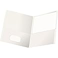 Oxford Twin-Pocket Folders, Textured Paper, Letter Size, White, Holds ...