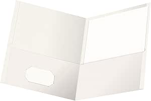 Oxford Twin Pocket Folders, Letter Size, White, 25 per Box (57504 ...