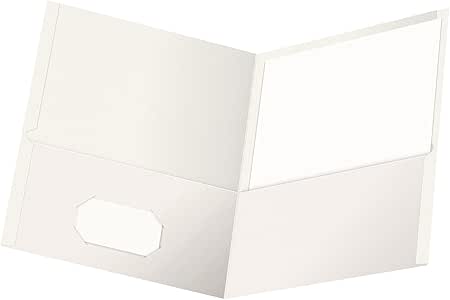 Oxford Twin Pocket Folders, Letter Size, White, 25 per Box (57504 ...