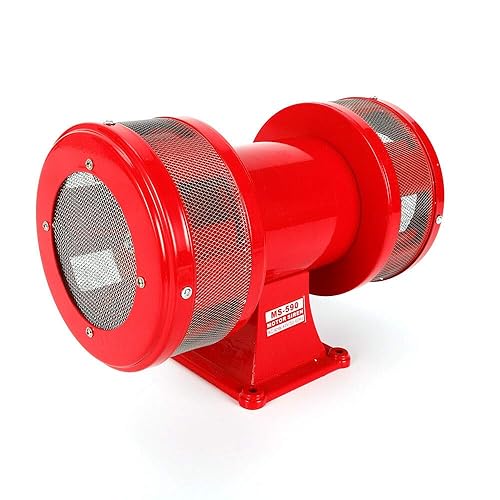 XIANXUS Red Metal Motor Driven Air Raid Siren Double Horn Alarm Two ...