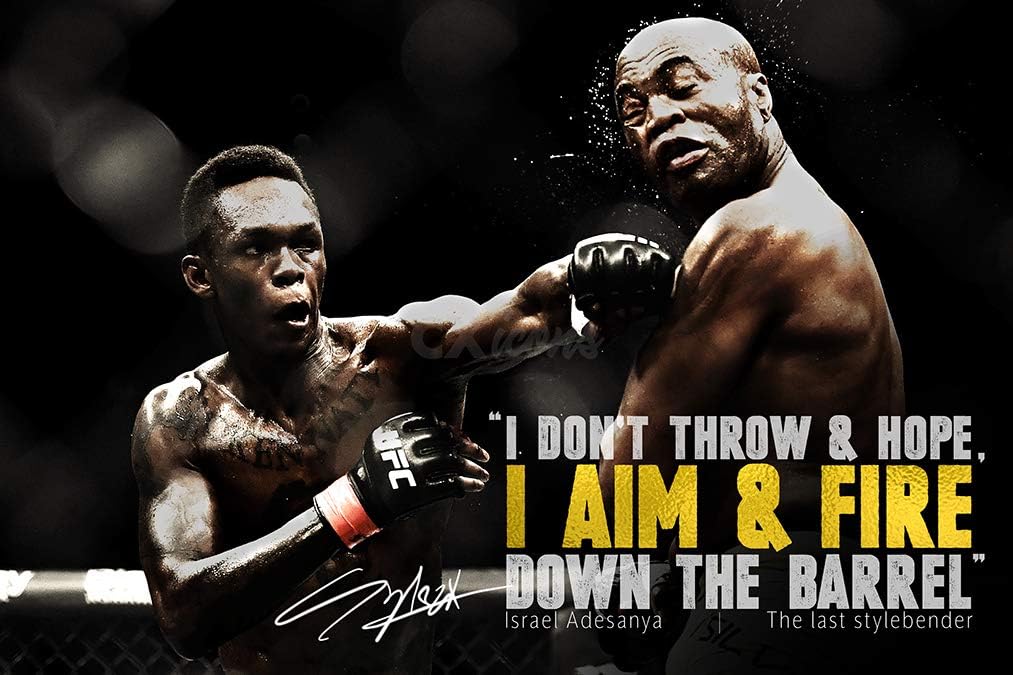 Israel Adesanya Quote Photo Print Poster - Pre Signed - 12 X 8 inches ...