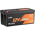 Amazon.com: LiTime 12V 280Ah Plus Low-Temp Protection LiFePO4 Battery Built-in 200A BMS, Max ...
