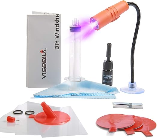 Amazon.com: DIY Windshield Repair Kit, with UV Curing Light, Quick Fix ...