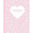 Composition Notebook College Ruled: Aesthetic Cute Pastel Pink Hearts ...