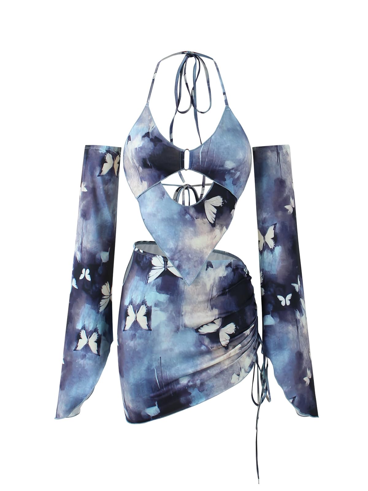 CAPE CLIQUE Rave Outfits for Womens Festival Sexy Y2K 2 Piece Outfits ...