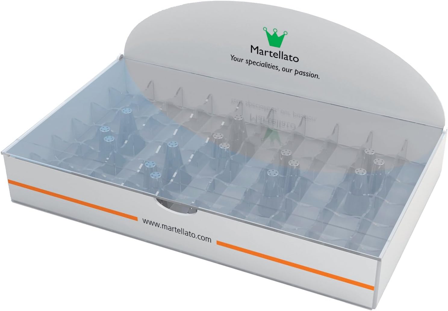Martellato ESPOB60 Plexiglass Display with Crowner, 515 x 315 x 210 mm ...
