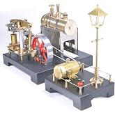 Amazon.com: Steam Engine Model with Boiler DIY Kit, SE-01 Full Metal ...