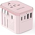 EPICKA Universal Travel Adapter, International Power Plug Adapter with 3 USB-C and 2 USB-A Ports ...