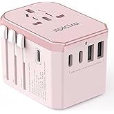 EPICKA Universal Travel Adapter, International Power Plug Adapter with 3 USB-C and 2 USB-A Ports ...
