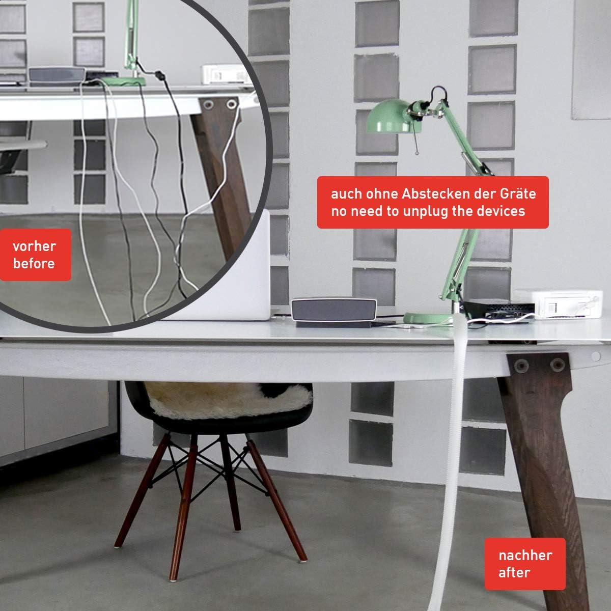Label-The-Cable 5120 LTC TUBE-white Cable Management Cover: Self ...