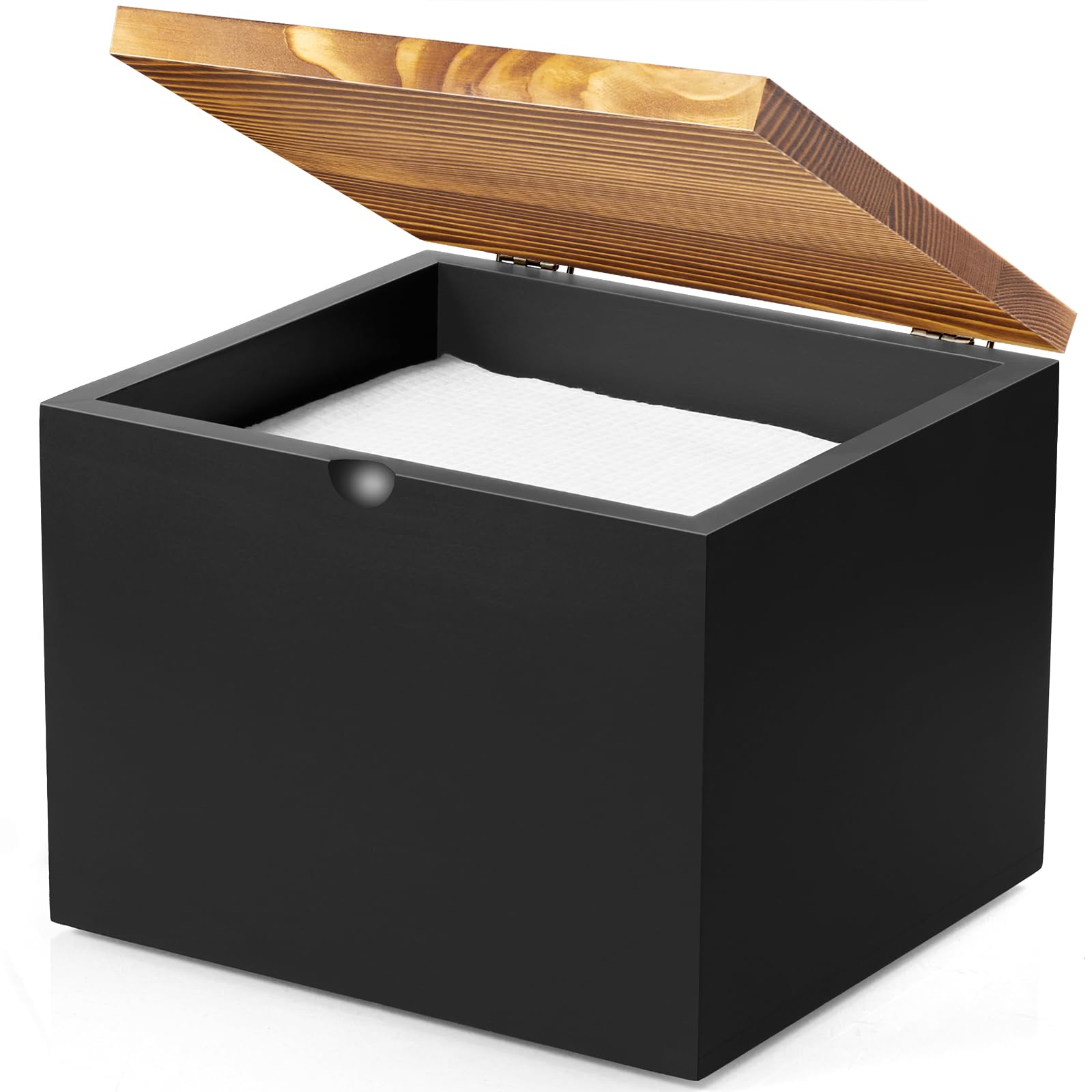 Disposable Face Towel Holder, Wooden Face Towel Container Compatible ...