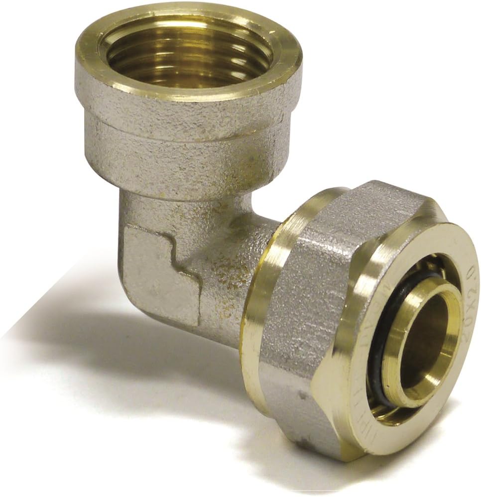 20er Schraubfitting - Winkel 90° mit 3/4" Innengewinde für Aluverbundrohr, Schraubfitting 20x2 ...