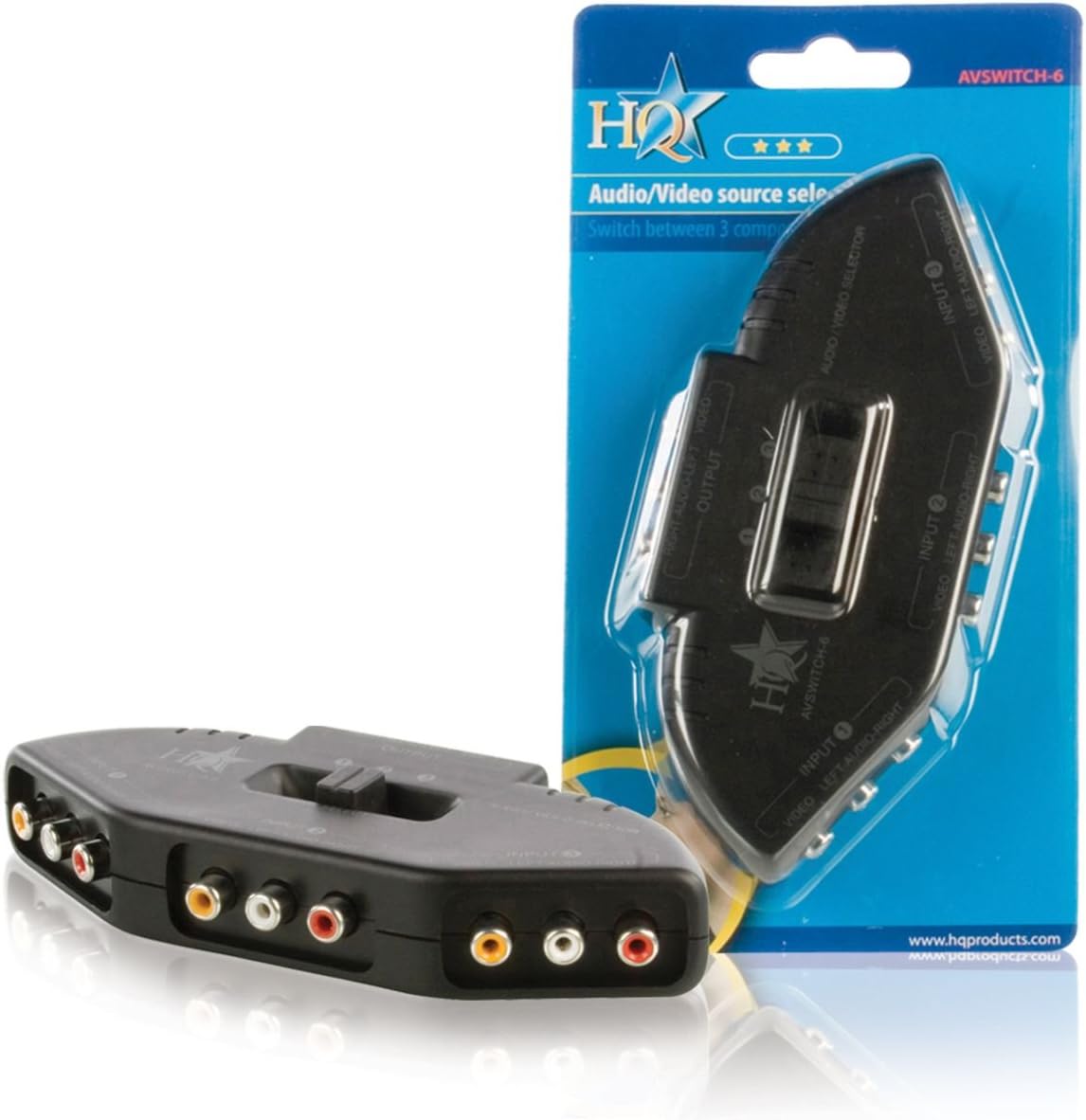 HQ 3-Way Composite Audio Video Selector – BigaMart