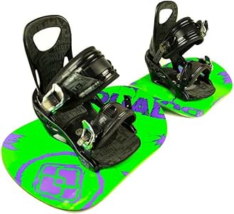 Amazon.com : Dual Snowboards Classic Snowboard, Purple/Black/Green Base ...