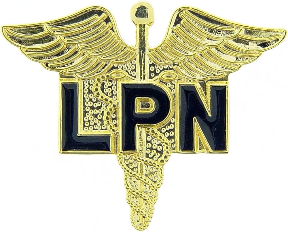 LPN Licensed Practical Nurse 1" Lapel, Hat or Uniform Pin (1 Pin ...