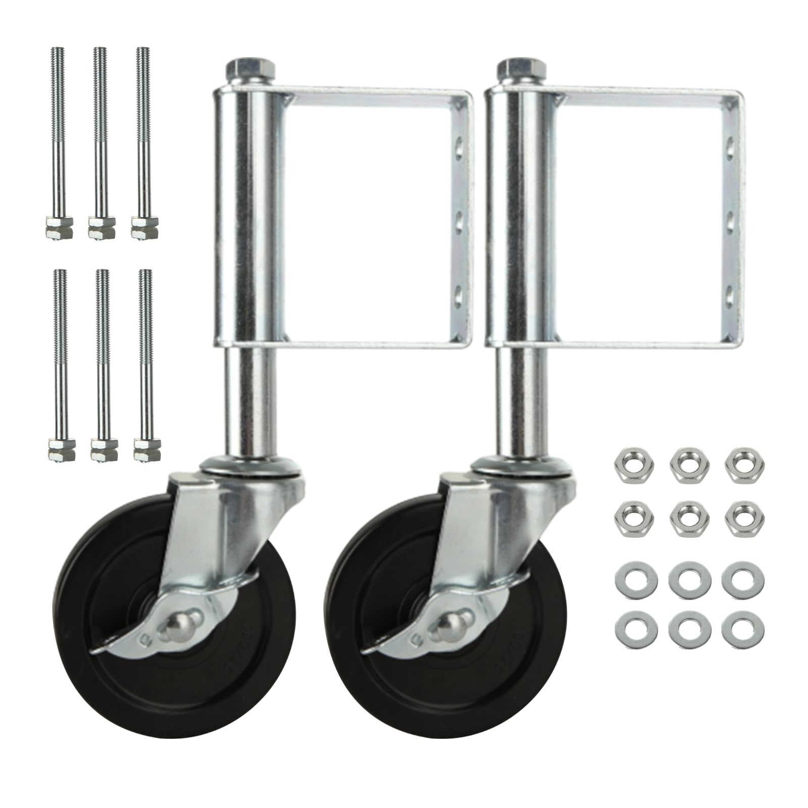 Mua SHUESS 2 Pack 4-Inch Black Rubber Gate Wheels for Wooden Gates ...