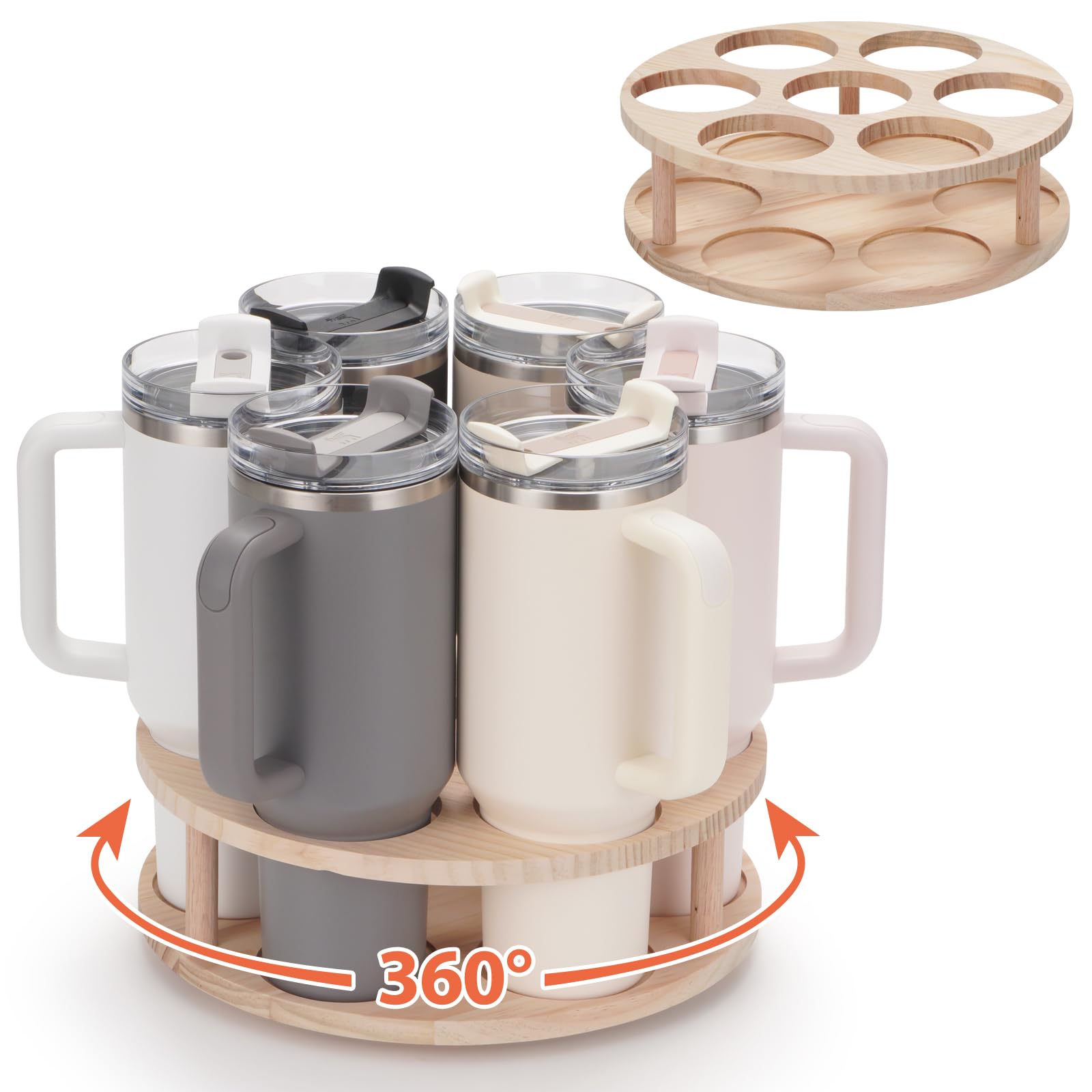 HsnChrm Rotatable Water Bottle Organizer for 30 /40oz Stanley Tumbler ...