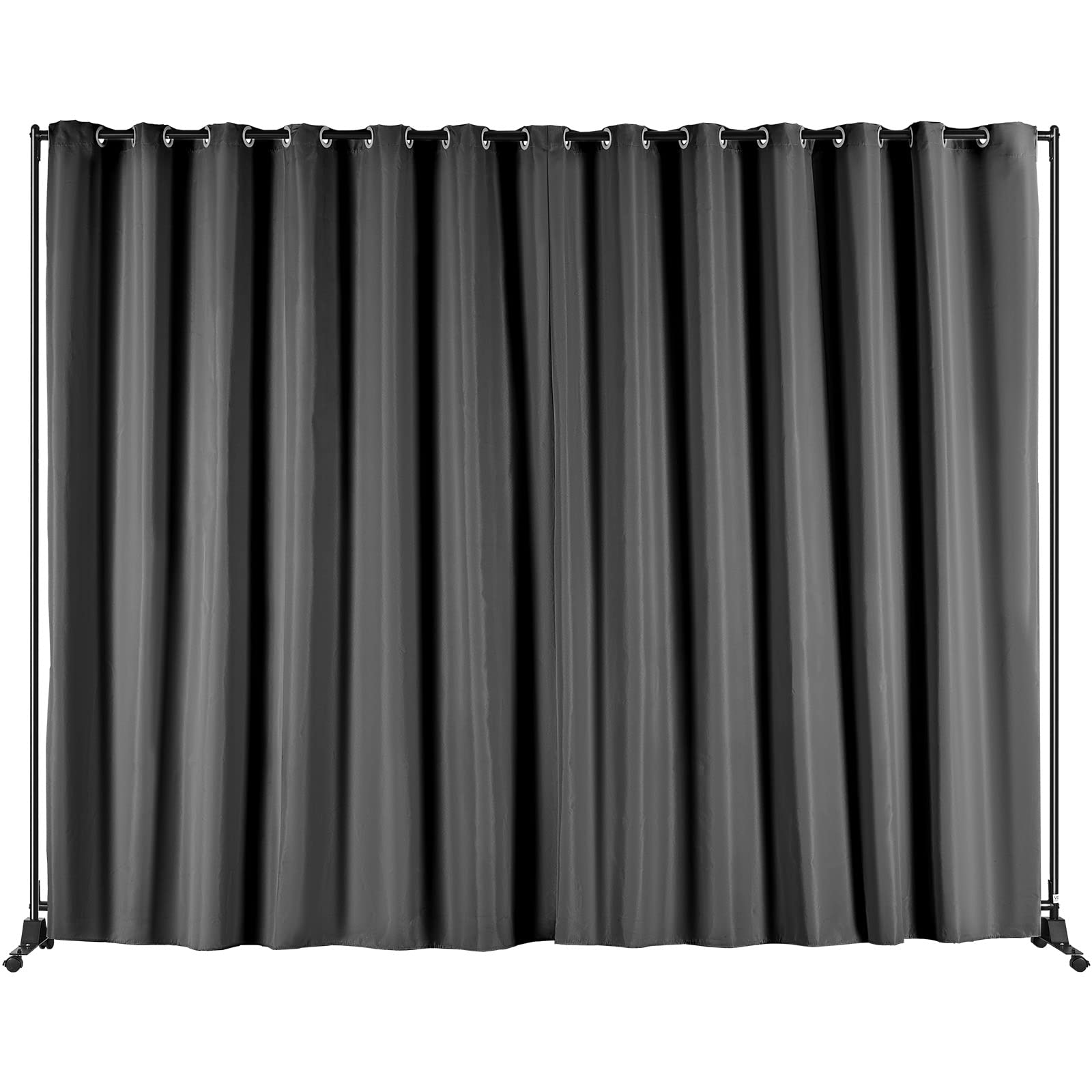 VEVOR Room Divider Curtain, 8 ft x 10 ft Portable Panel Room Divider ...