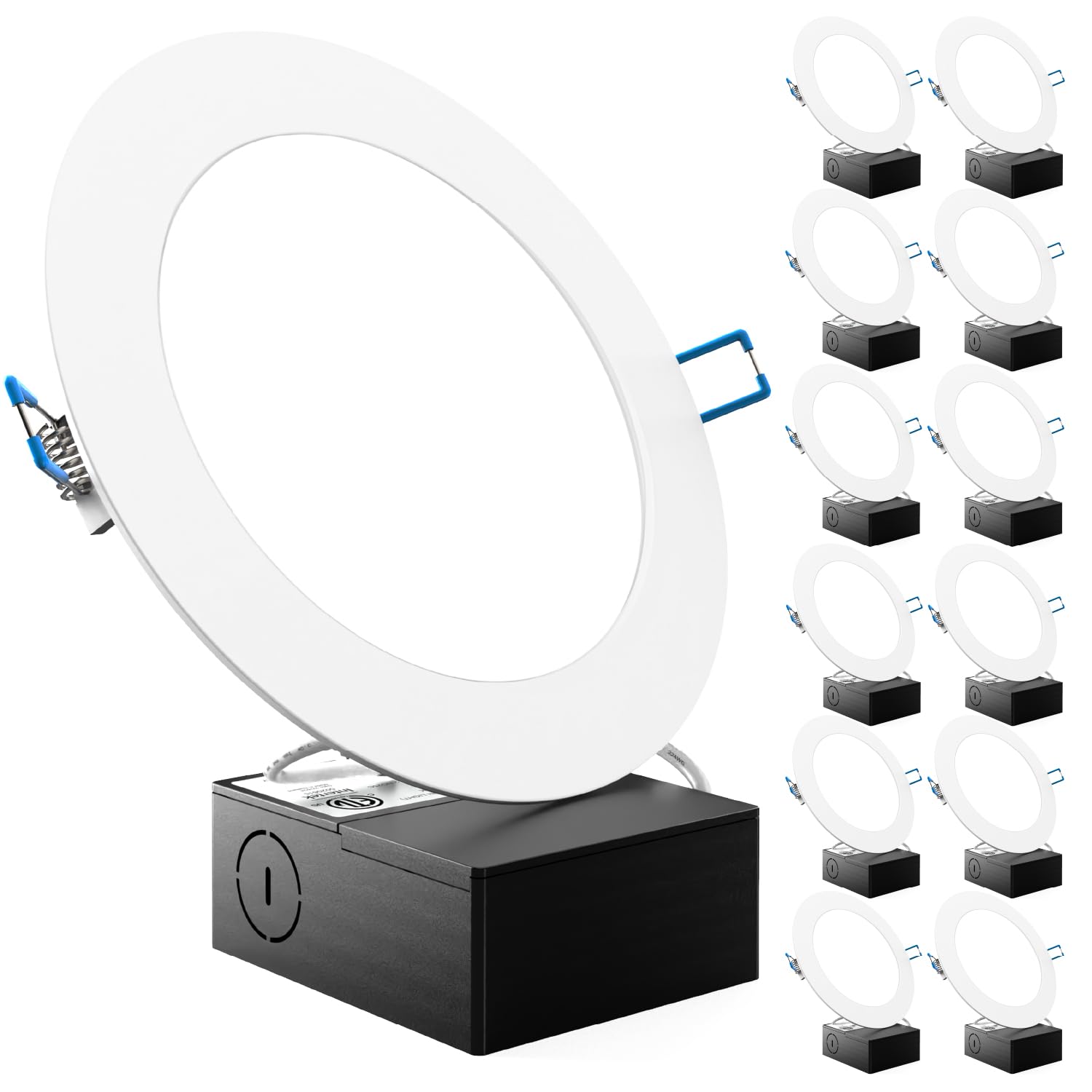 Sunco 12 Pack Recessed Lighting 6 Inch LED, Canless Ceiling Lights Slim ...