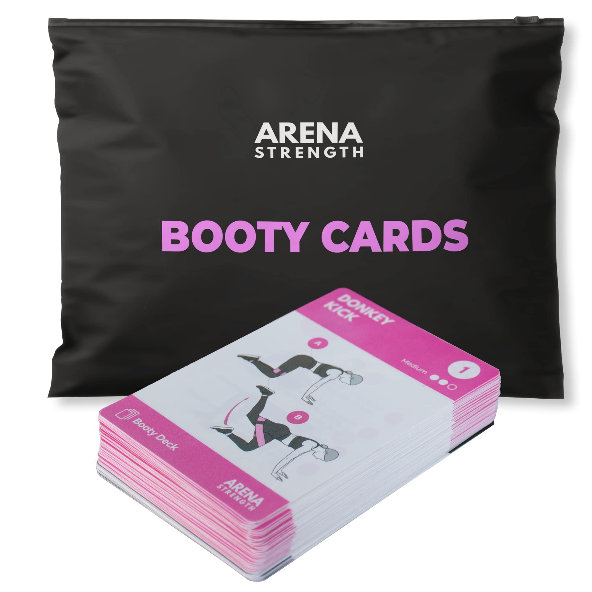 Arena Strength Booty Fitness Workout Cards- Instructional Deck for Band ...
