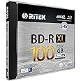 Amazon.com: 1 Pack Ritek BD-R XL BDXL 100GB Triple Layers 4X White Inkjet Hub Printable Blank ...