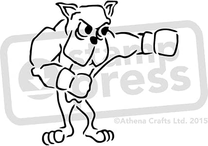 Amazon.com: A5 'Boxer Dog' Wall Stencil / Template (WS00004376)