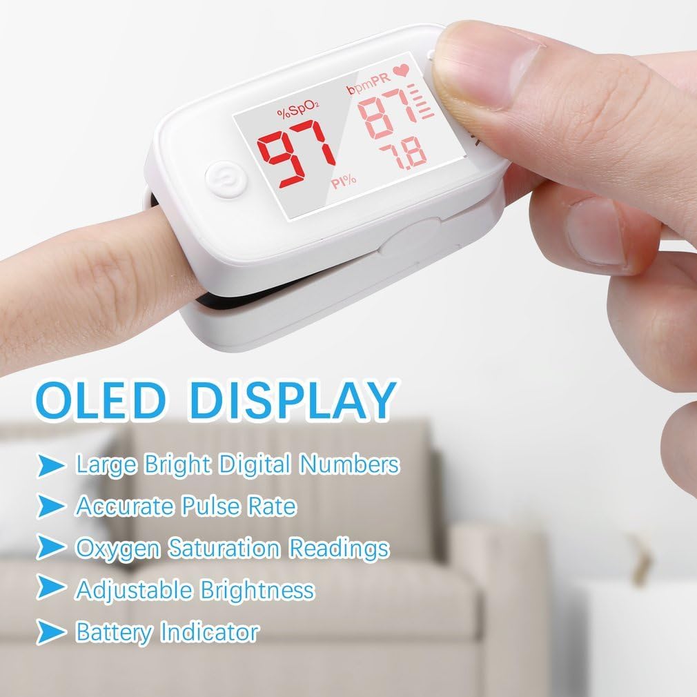 Mua Fingertip Pulse Oximeter, Blood Oxygen Saturation Monitor Meter ...