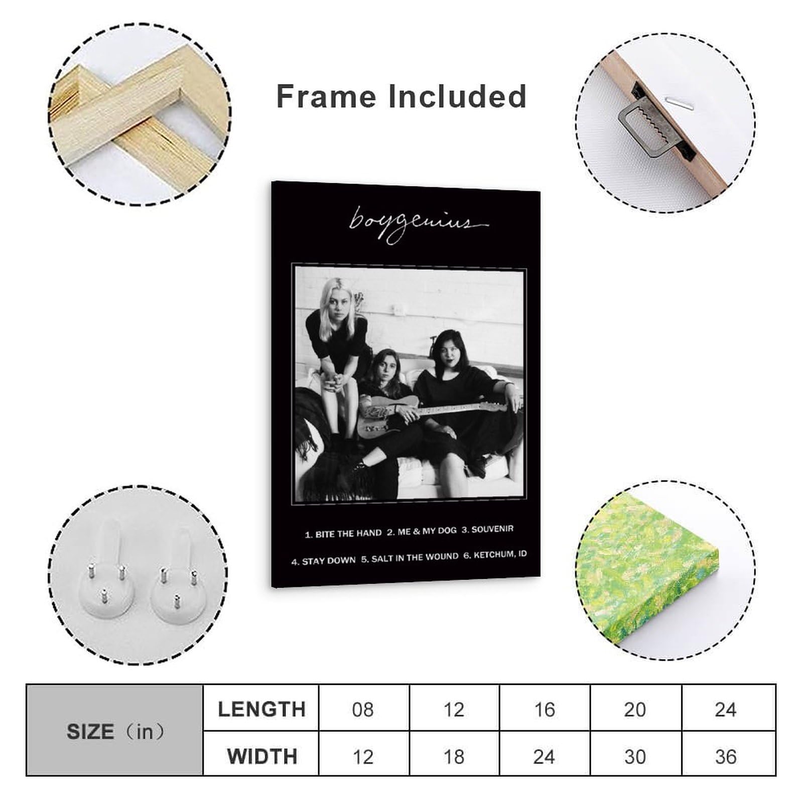 UTOYA Boygenius Poster Album Cover Posters Canvas Art Poster Bedroom ...