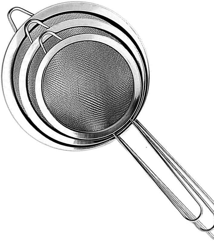 Fine Mesh Strainer Stainless Steel Kitchen Strainer Colanders and Sieve ...