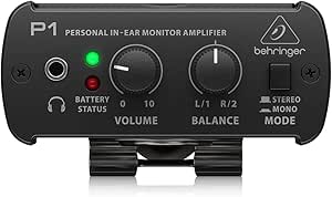 Behringer P1 In-Ear Monitor Amplifier: Amazon.ca: Musical Instruments ...