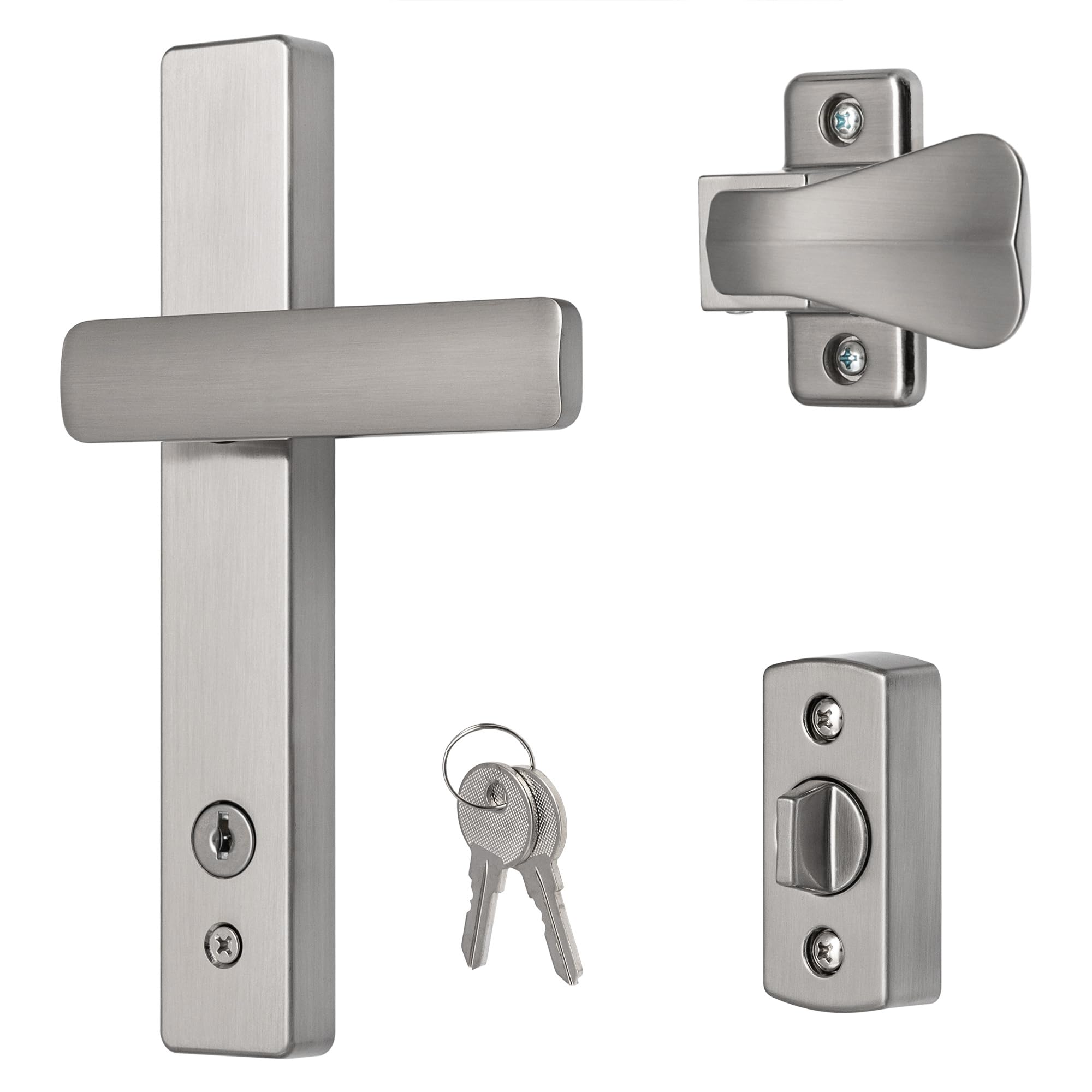 Ideal Security EL Keyed Lever Mount Latch with Deadbolt, Surface Mount ...