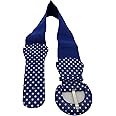 Women Elastic Wide Blue Belt Fashion Hip Waist White Polka Dots ...