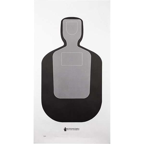 Bb Gun Pistol Thompson Target B27-IMZ Life Size Silhouette Paper ...