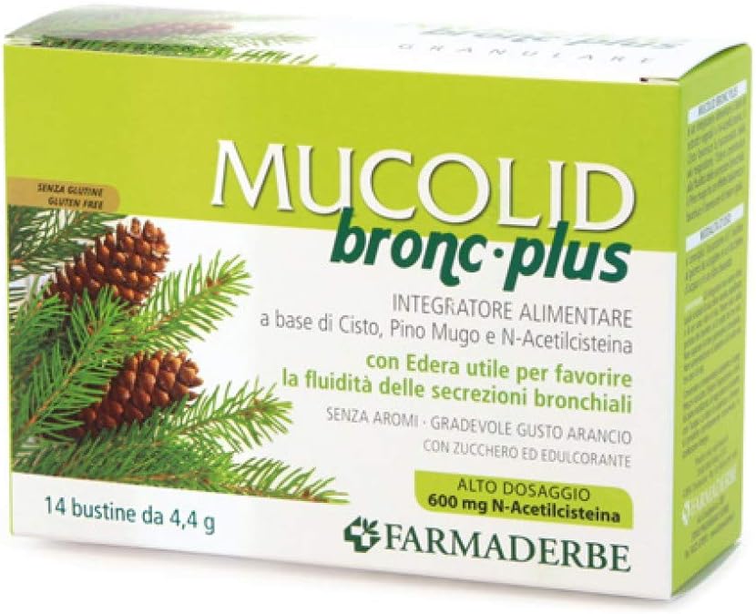 Mucolid bronc-plus 14 bustine da 4,4 gr: Amazon.it: Salute e cura della ...