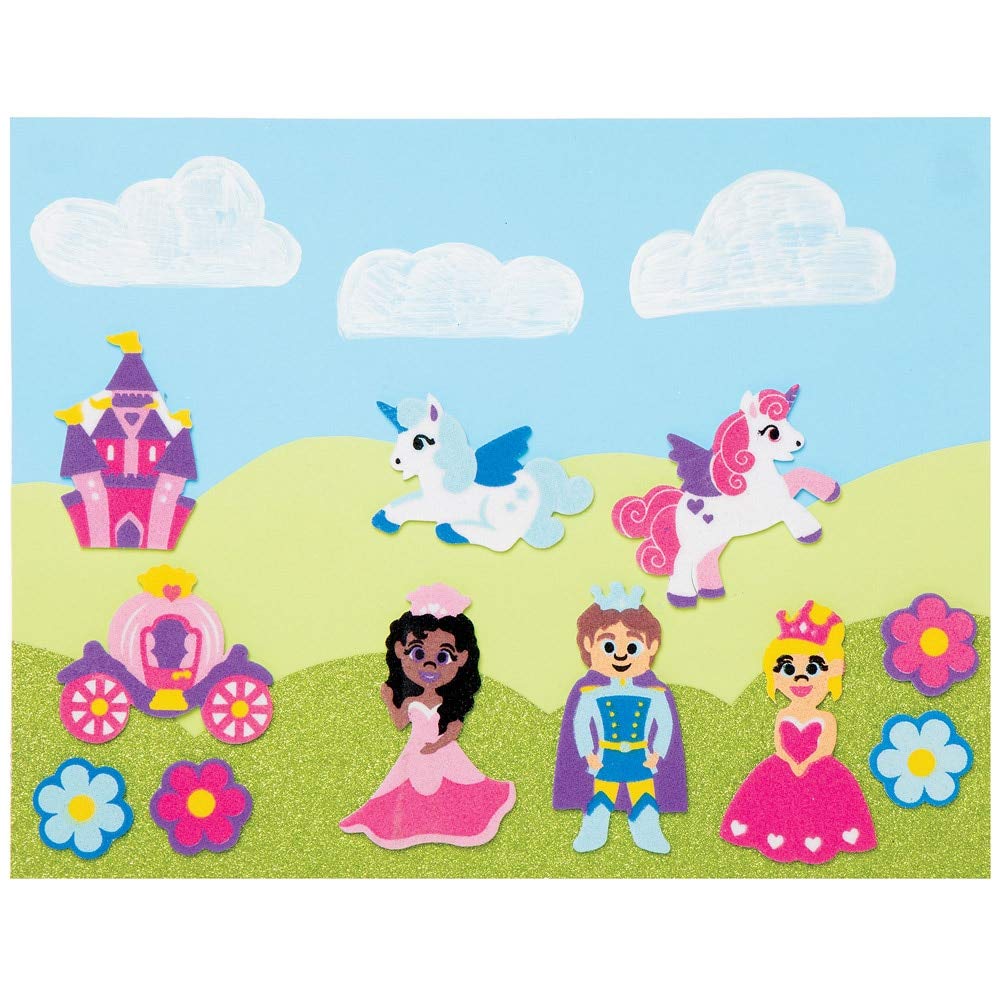 Baker Ross AX119 Princess Foam Stickers, Small Stickers for Children’s ...