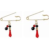 Amazon.com: 14kt Gold Plated Eyes Saint Lucky Charm Azabache Protection ...